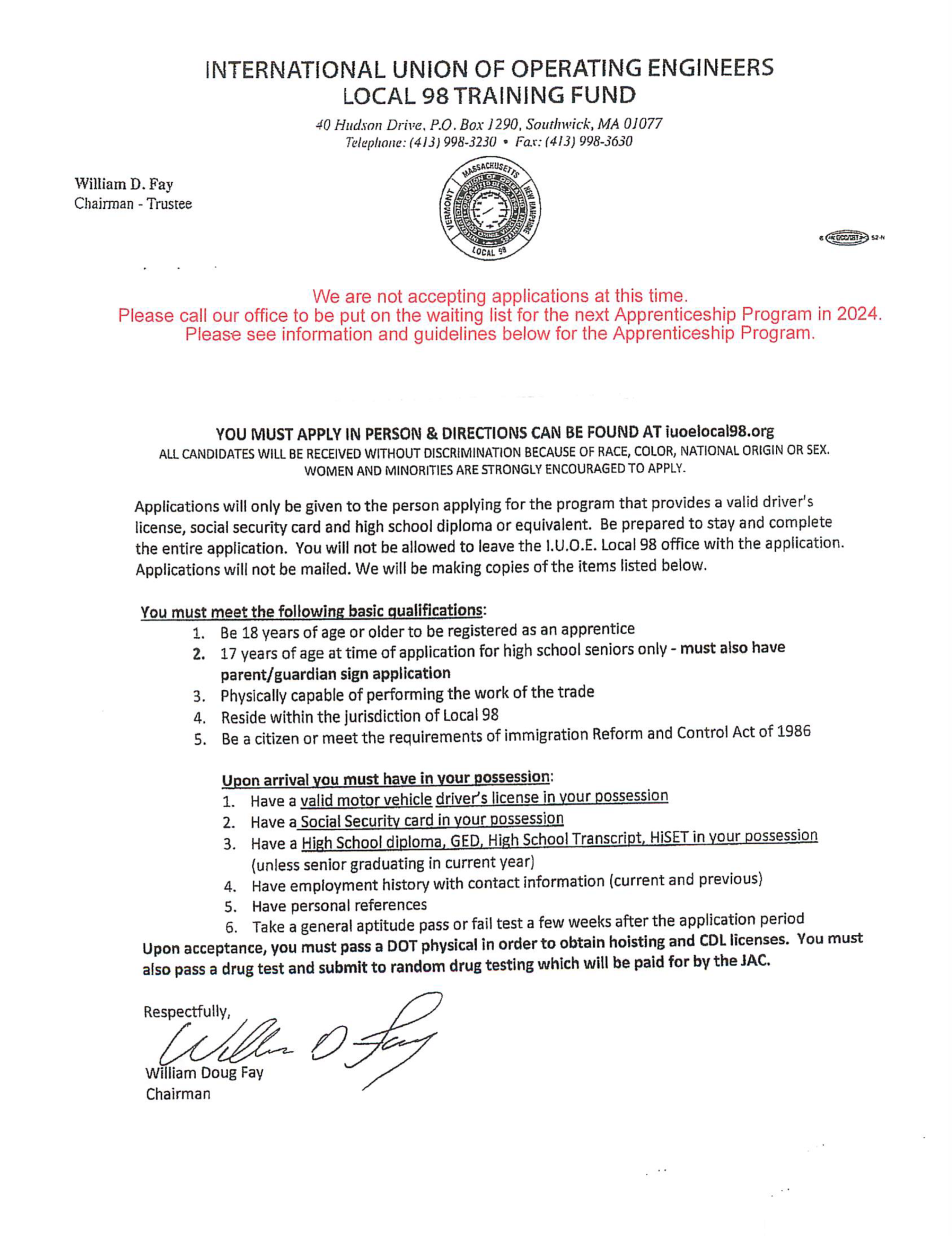 Apprenticeship – IUOE Local 98